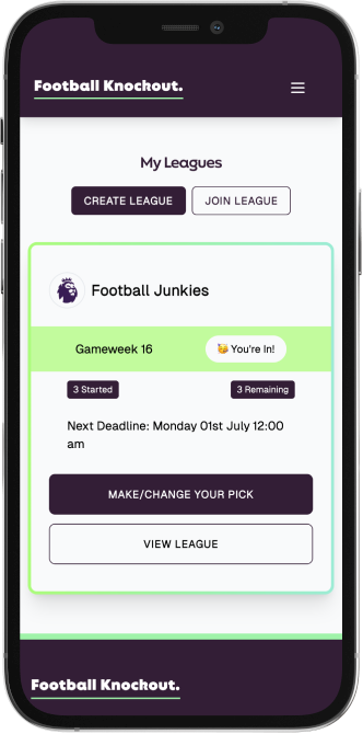 Football Knockout | The premier place to host your Last One Standing ...